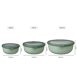 Mepal Set Multi Bowl, Pp/Tpe, Nordic Green, One Size