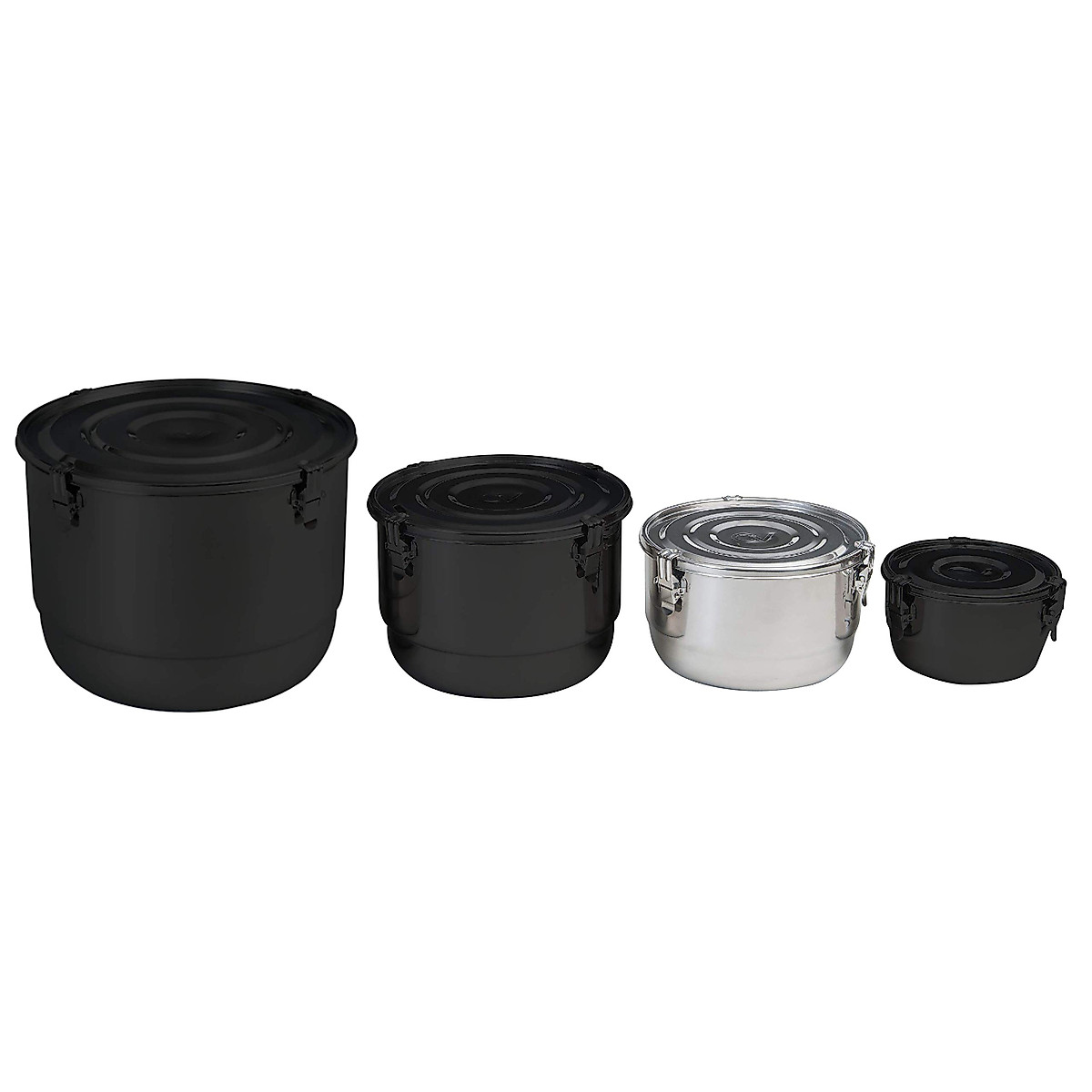 CVault 4 Liter Airtight Humidor Storage Container for Herbs, Weed, Spices, Food - Stainless Steel Harvest Container w/ Humidity Pack