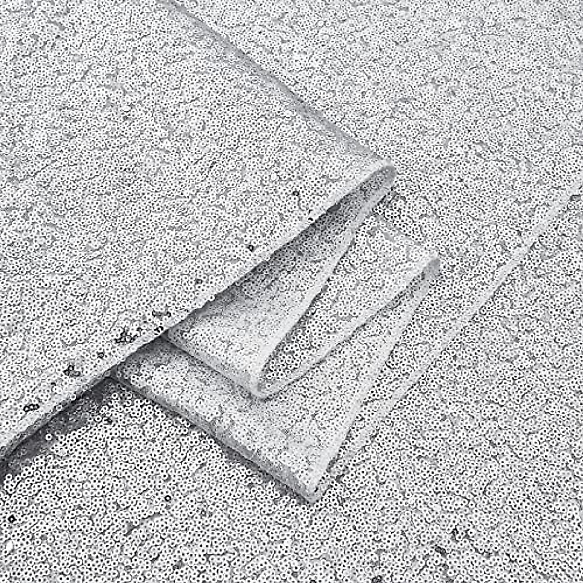 2FTx8FT Silver Glitter Sequin Curtain for Party Photography Backgrounds Wedding Backdrops Set of 4 Panels