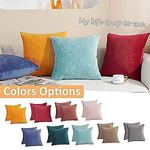 Gloppie Throw Pillow Covers Decorative Pillows Covers 18x18 inch Velvet Couch Pillow Case Square Pillow Cases Cushion Covers for Sofa Bed Office Chair Dorm Room Decor Pink