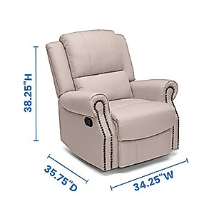Delta Home Denham Recliner Glider Swivel Chair, Wood, Flax