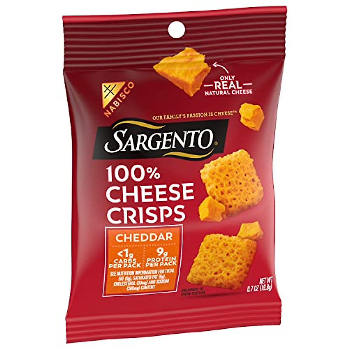 SARGENTO® 100% Cheese Crisps Variety Pack, Parmesan and Cheddar, 10 Snack Packs