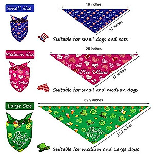 12 Pieces Holiday Dog Bandanas Halloween Dog Scarf Thanksgiving Christmas Birthday Summer Hawaii Daily Festival Costume Supply Pets Dog Scarf Bandana for Dogs Cats Pets Costume (Small)