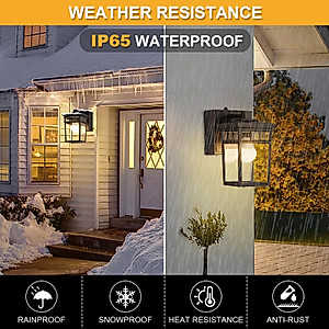 Porch Light with GFCI Outlet Built in, Dusk to Dawn Outdoor Light with Outlet, Waterproof Anti-Rust Alunmium Exterior Light Fixture Wall Mount Outside Light for House Garage Front Door, Bulb Included