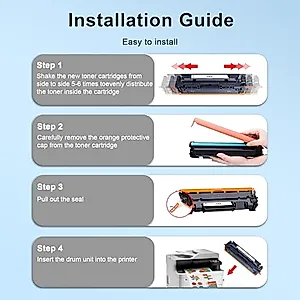 206X Toner Cartridges 4 Pack Compatible Replacement for HP 206X 206A Toner Works with HP Color Pro MFP M283fdw M283cdw M283fdn M282mw Pro M255dw M255nw M283 M255 Printer (with Chip)