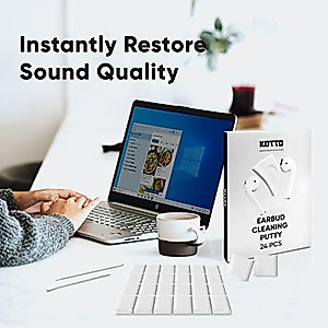 KOTTO 24 PCS Earbud Cleaner Kit, Earbuds Cleaning Putty, AirPod Cleaner Kit, Easily Remove Ear Wax and Dirt from Headphone/Earbud/AirPods/Charging Cases/Laptop/Phone/Earphones/Camera (24 PCS)