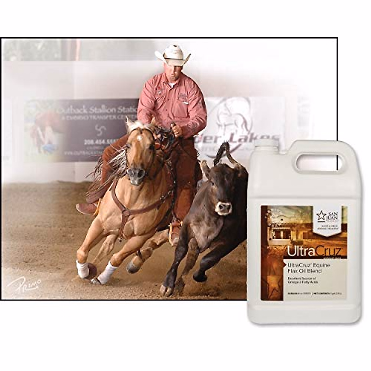 UltraCruz - sc-395351 Flax Oil Blend Supplement for Horses and Livestock, 1 Gallon