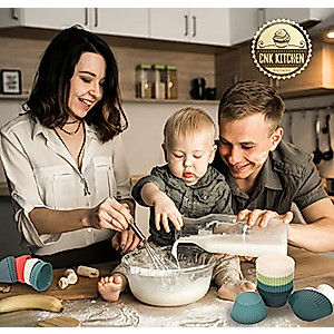 Silicone Cupcake Molds - Nonstick, Reusable Cupcake Liners, Bpa Free, Nature Colors Cupcake Mold, Great For Baking Muffins, Egg Cups And More - Set Of Silicone Cupcake Baking Cups 24