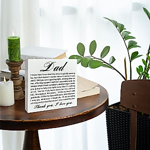 Dad Gifts from Daughter Son Kids, Dad Gifts for Birthday Father's Day Christmas, Best Dad Ever Gifts, Father Gifts, Dad Thank You I Love You, Wooden Box Sign