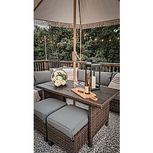 Outdoor Candle Lantern, Large - 18 Inch Tall, Solar Powered, Black Metal, Open Frame (No Glass), Dusk to Dawn Timer, Decorative LED Lantern Lights for Front Porch, Garden or Patio Decor