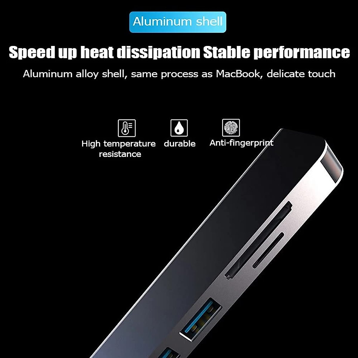 SHYPT USB HUB C Adapter 6 in 1 USB C to USB 3.0 HDMI-Compatible Dock USB-C Type C 3.0 Splitter