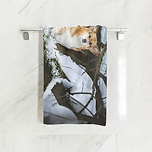 ALAZA Microfiber Gym Towel Welsh Corgi Dog, Fast Drying Sports Fitness Sweat Facial Washcloth 15 x 30 inch