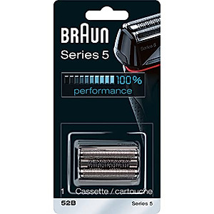 Braun Series 5 Electric Shaver Replacement Head - 52B - Compatible with Electric Razors 5090/5190cc, 5040/5140s, 5030s, 5147s, 5145s, 5195cc, 5197cc