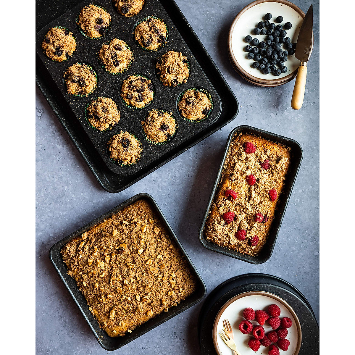 Granitestone Pro Pots and Pans Set 20 Piece Hard Anodized Complete Cookware + Bakeware Set with Ultra Nonstick Diamond Coating, Stainless Steel Stay Cool Handles, Oven Dishwasher & Metal Utensil Safe