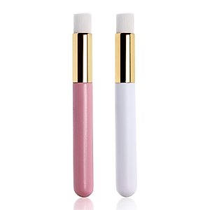 Penta Angel Lash Shampoo Brushes 2Pcs White Pink Eyelash Extension Nose Pore Blackhead Facial Deep Cleaning Washing Brush Tools for Women Girls