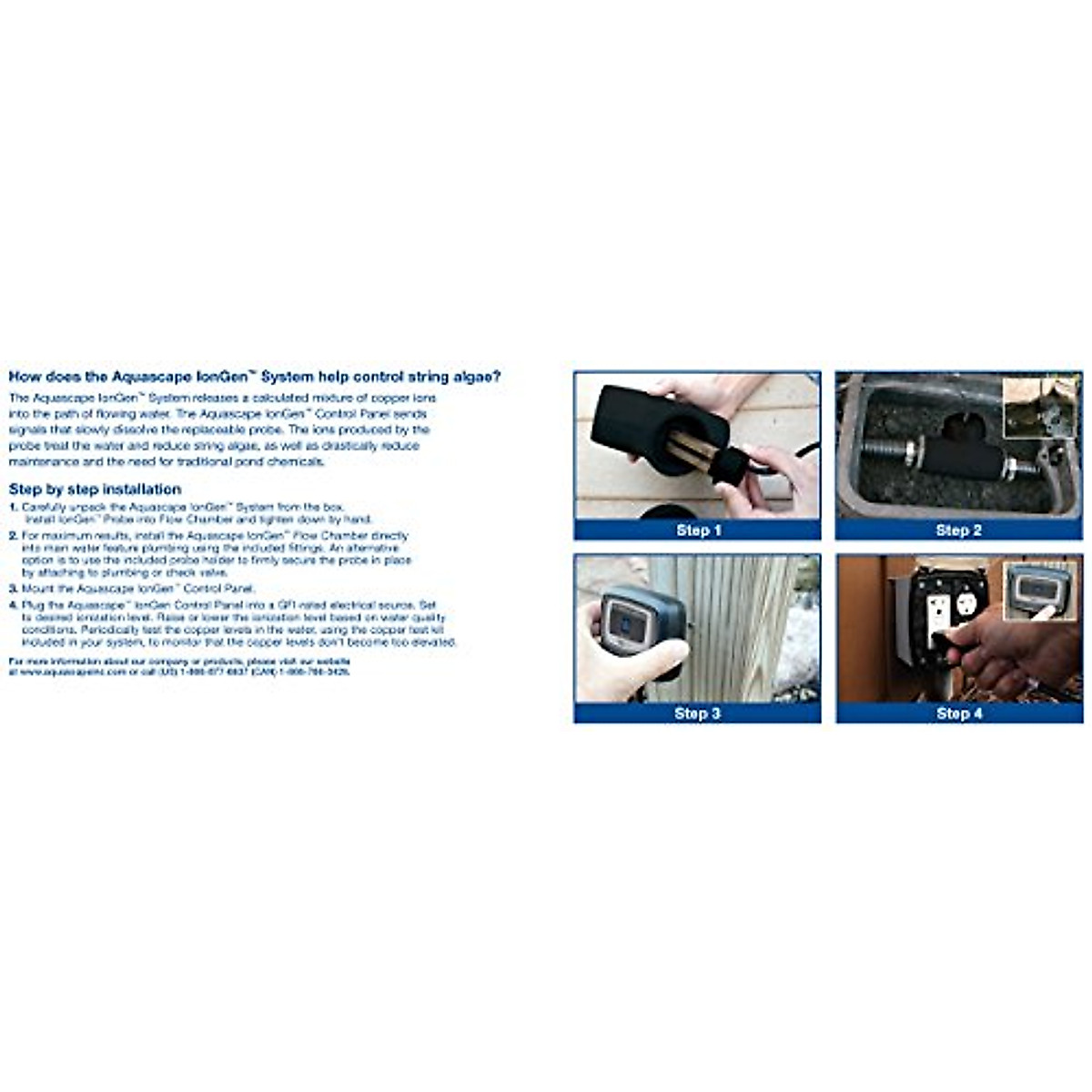 Aquascape IonGen System G2 Electronic Algae Controller for Pond, Garden, and Waterfall Features | 95027