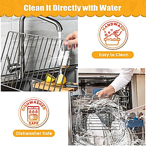 Air Fryer Rack for Ninja Foodi 10 in 1 SP100 SP101 Digital Air Fryer Countertop Oven, 13.4''*13.4'' Stainless Steel Air Fryer Accessories Roasting Steamer Grill Racks Baking Tray，Dishwasher safe