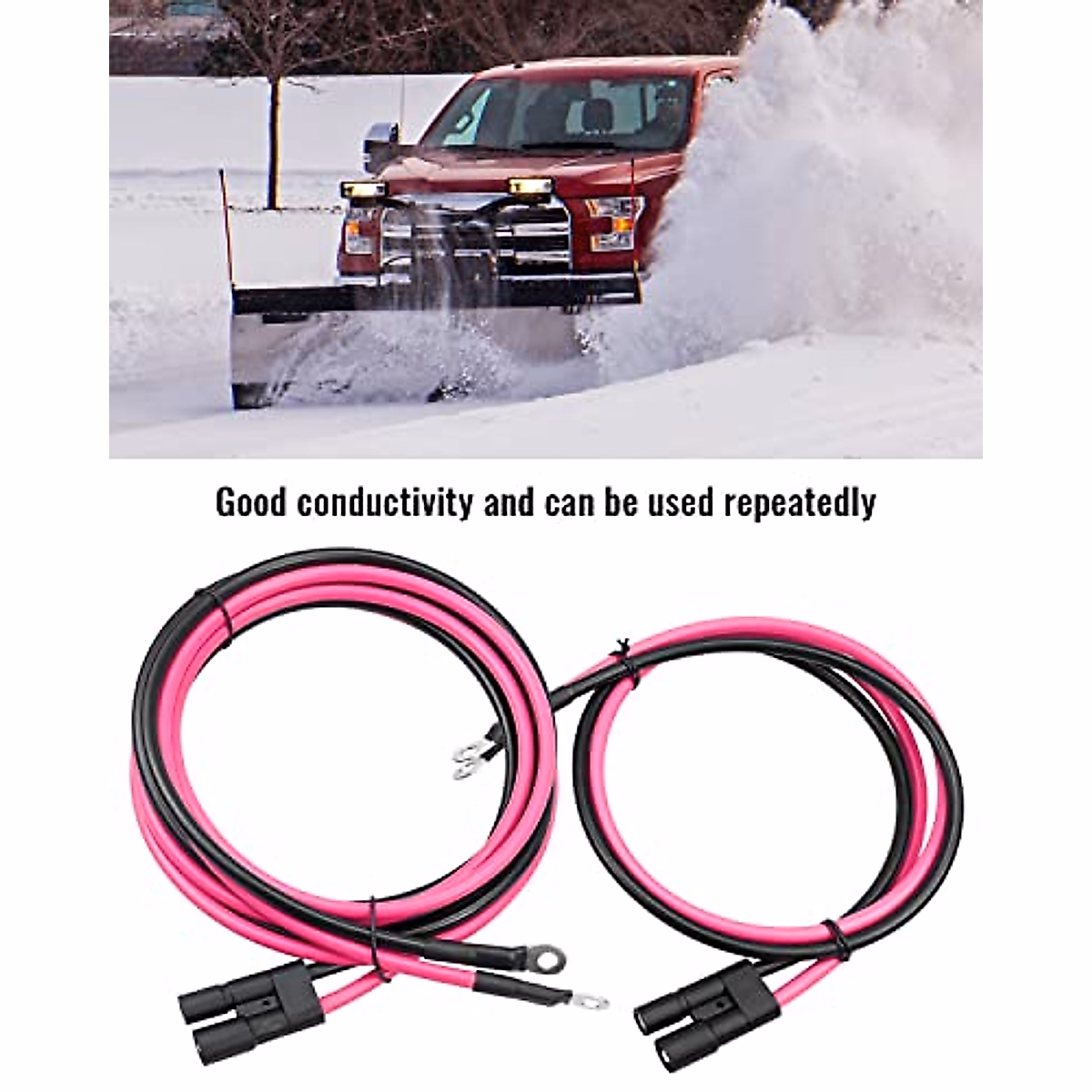 NTSUMI Truck and Plow Side Repair Harness Kit Replace HYD01684 HYD01690 Fit for BOSS Plows, Snow Plow Power Ground Cable Truck Plow Side