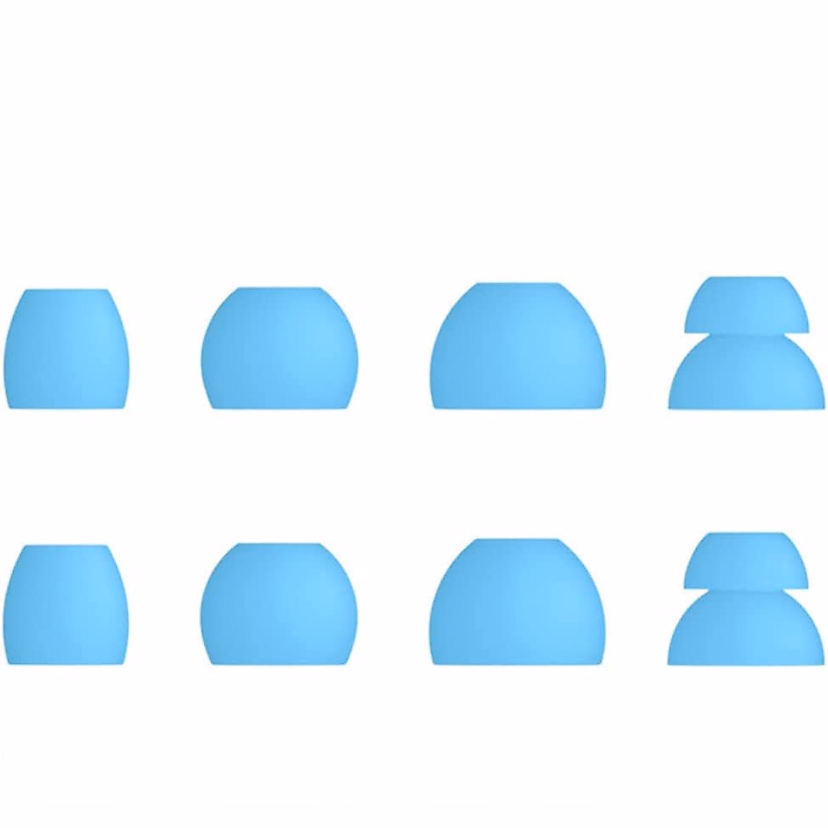 ALXCD Ear Tips Compatible with Beats Flex Earbuds, S/M/L/D 4 Sizes 4 Pairs Soft Silicone Eargels Replacement Earbuds Tips Ear Tips, Compatible with Beats Flex, 4 Pairs (Blue)