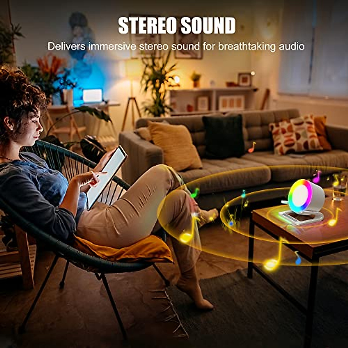 Birthday Gifts for Women, 3 in 1 Charging Station Apple with Bluetooth Speakers, LED Night Light, 15W Wireless Charger Stand, Gifts for Women, Men, Mom, Girlfriend