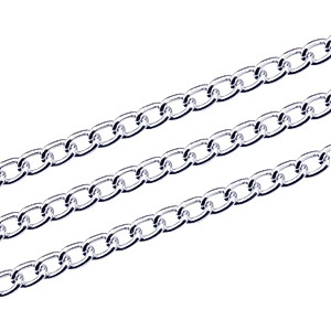 32.8ft 4.5mm Width Never Fade Aluminum Curb Chain Link Twisted Chains Metal Cable Chain Link Silver Jewelry Making Chain for DIY Making Bracelet Necklace