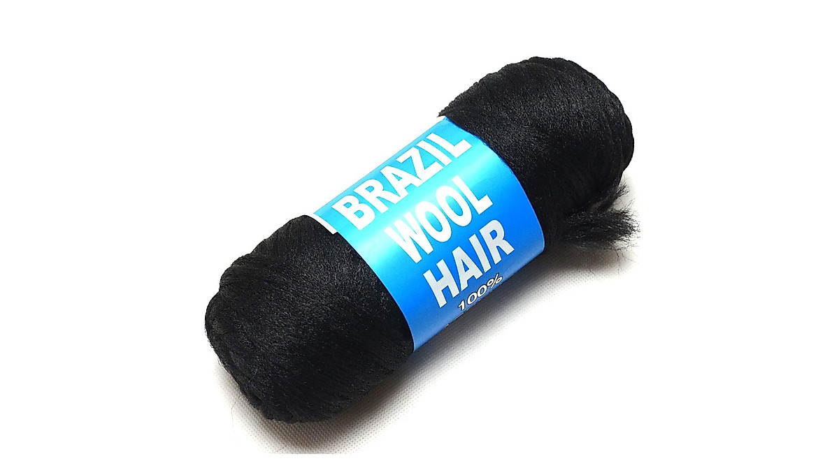 Buy BLUPLE Black Acrylic Wool Hair for Braiding & Locs | Durable ...