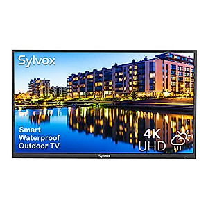 SYLVOX 55 Inch Outdoor TV, Waterproof 4K Smart TV, High Brightness,7x16(H) Commercial Grade, Supports Wireless Connection & Wi-Fi, ARC &CEC, Suitable for Partial Sun (Deck series)