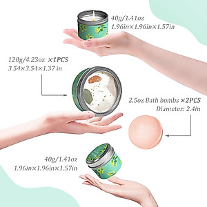 Wax Wonders Candles for Home Scented & 2 Bath Bombs Set - 7.05OZ Aromatherapy Candles Gifts for Women,Soy Wax,Bubble Spa,Ideal for Valentine, Birthday, Mother's Day, Thanksgiving, Christmas Gifts