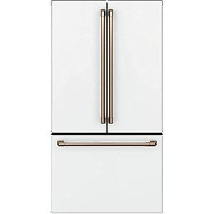 Cafe CWE23SP4MW2 23.1 cu. ft. Smart French Door Refrigerator in Matte White, Counter Depth and Fingerprint Resistant