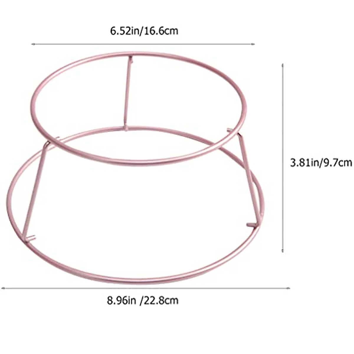 Luxshiny Bread Cooling Rack Alloy Round Chiffon Cake Cooling Rack Reusable Baking Cake Embryo Rack Cooling Bracket Kitchen Baking Accessories (Rose Gold)