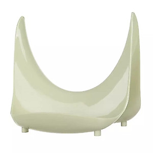 Non-Skid PP Plastic Pot Lid Stand , Cover Holder Sets Lid Rack, Multifunction 2 Side Pot Lid Holder , Pot Lid Stand for Home Kitchen, Holds 2 lids of any size or can be used as spoon rest (Green)