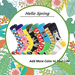 BISOUSOX Men's Colorful Funny Novelty Casual Cotton Crew Gift Fun Dress Socks Novelty for Men Father