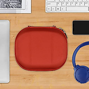 Geekria Shield Headphones Case Compatible with JBL E45BT, Tune 510BT, Tune 660 BTNC, Live 400BT, Tune 560BT Case, Replacement Hard Shell Travel Carrying Bag with Cable Storage (Red)