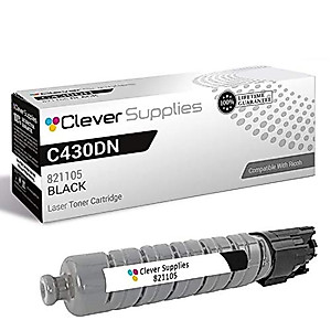 Clever Supplies CS Compatible Toner Cartridge Replacement for Ricoh C430DN 821105 Black Color Laser Aficio SP C430DN Aficio SP C431DN Aficio SP C431DN-HS Aficio SP C431DNHT Black