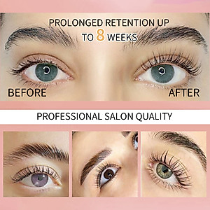 2024 Upgraded Lash Lift Kit, 2 in 1 Brow Lamination Eyelash Perm Kit, Professional Instant Lash Lift Extensions, Semi-Permanent Lash Lifting Curling Perming Wave, Salon Result for a Supermodel Look