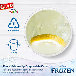 Glad for Kids Disney Frozen 16oz Clear Plastic Cups | Disney Frozen Plastic Cups, Kids Snack Cups | Kid-Friendly Plastic Cups for Everyday Use, 16oz Plastic Cups 36 Ct