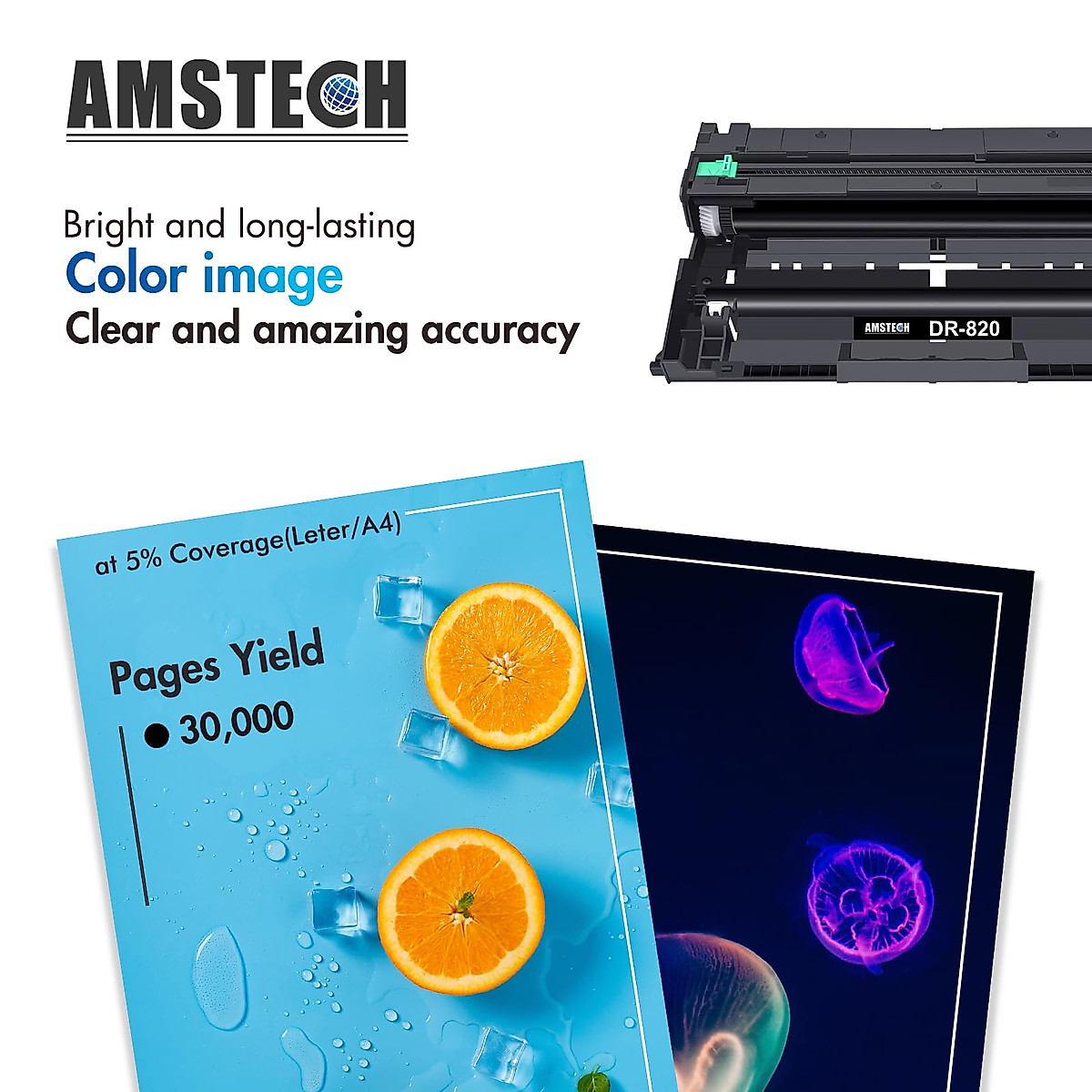 DR820 DR-820 Drum Unit Compatible Replacement for Brother DR820 DR 820 DR-820 for HL-L6200DW MFC-L5850DW MFC-L5900DW HL-L5200DW HL-L5100DN L5850DW L5900DW L5700DW L6200DW Printer (Black, 1-Pack)