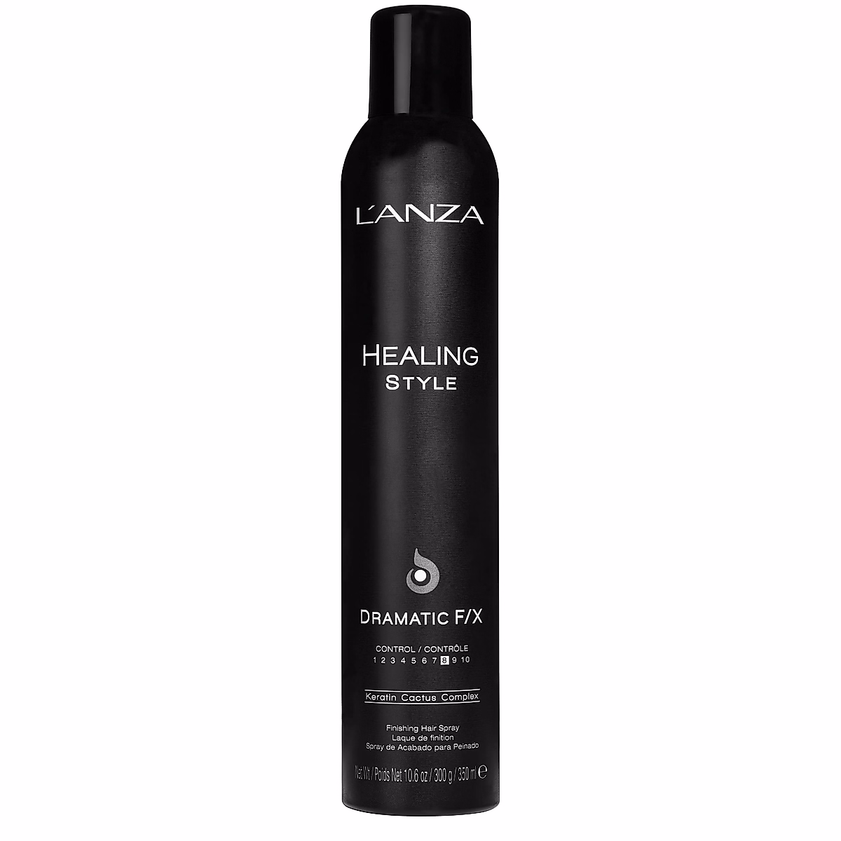 L'ANZA Healing Style Dramatic F/X Hair Spray with Strong Hold Effect, Eliminates Frizz, Nourishes, and Restructures the Hair While Styling, With UV and Heat Protection to Prevent Damage (10.6 Ounces)