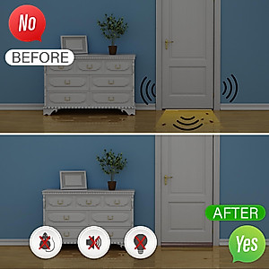 C CELAINER Door Draft Stopper, Under Door Noise Blocker, Sound Light Air Proof Sealer for Bottom of Door, Adjustable Soundproof Insulation Strip Doors Draft Guard 37 inch, Coffee