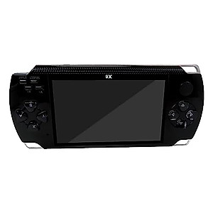 Gxcdizx Black Handheld Game Console 4.3 inch Retro Handheld Games Consoles Built-in 10000 Classic Games Rechargeable Battery Portable Style Hand Held Game System