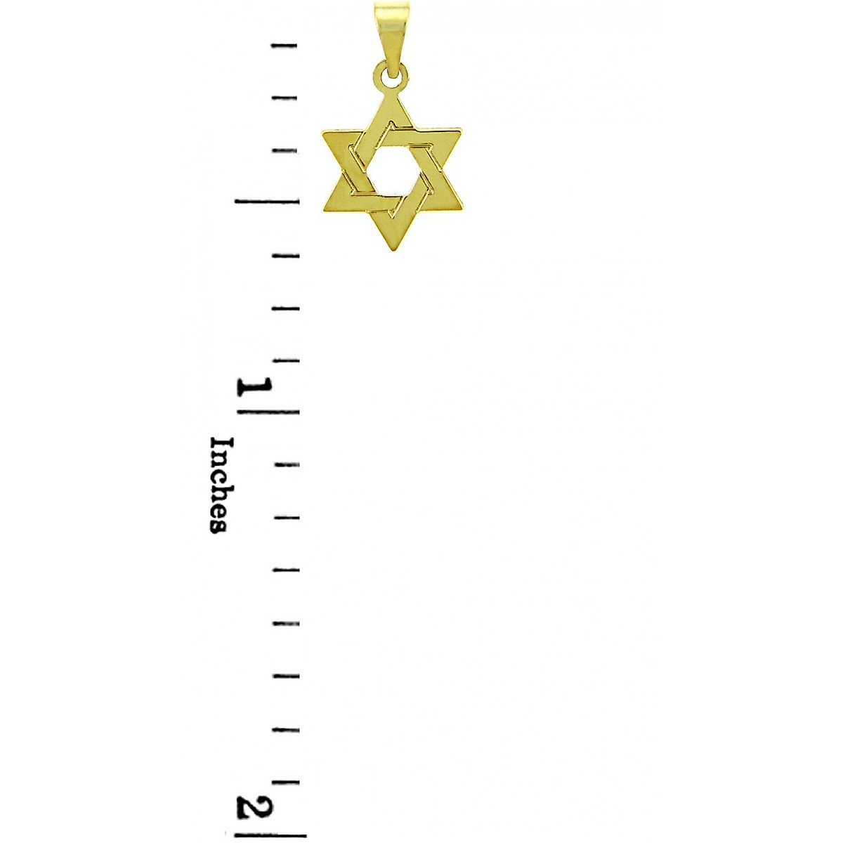 14k Gold Jewish Star of David Pendant