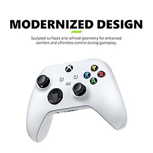 Xbox Core Wireless Gaming Controller – Robot White– X|S, One, Windows PC, Android, and iOS