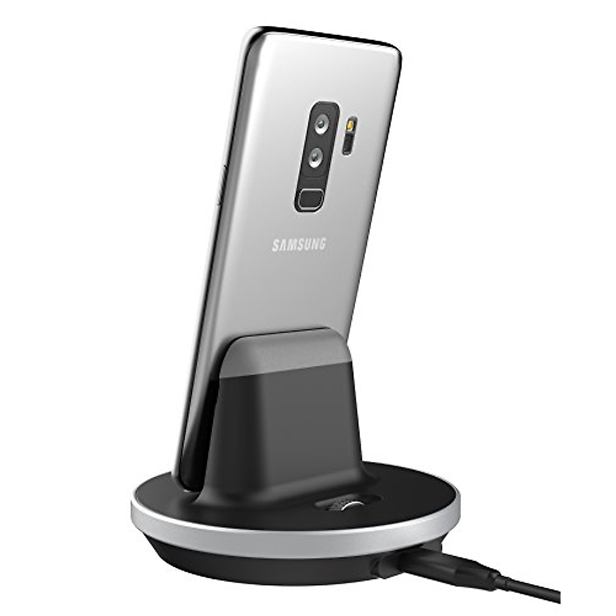 Encased Charging Station (Fast Charge Compatible) Adjustable Desktop Dock USB-C Charger Stand (Case Friendly Design) for Samsung Galaxy S10/Plus/S20/S21/S22/S23 Ultra