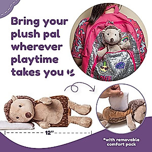 WILD BABY Hedgehog Weighted Stuffed Animals - Microwavable Animals with Lavender, 12 inch Heatable Plush for Kids - Soft, Cuddly, Warming Stuffed Animal for Baby - Gift Box Ready