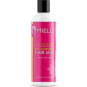 Mielle Organics Avocado Moisturizing Hair Milk for All Hair Types, Moisturizing Lotion for Dry & Thirsty Hair, 8 Ounces