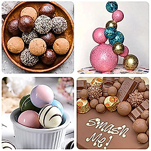 BAKER DEPOT Small Dome Silicone Mold for Cake Decorating Candy Chocolate Mould Semicircle Handmade Resin Craft Mould (round 24 holes mold 2 pcs)