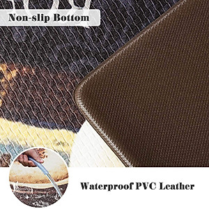 ROSMARUS Coffee Kitchen Rug Set 2 Pieces, Kitchen Floor Mats Cushioned Anti-Fatigue Waterproof Easy to Clean Comfort Standing Kitchen Mats for Floor