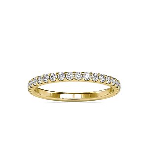 Certified Half Eternity Band Ring Studded with 0.28 Cttw Round Natural Diamond in 18K White Gold/Yellow Gold/Rose Gold for Women on Her Wedding Ceremony (IJ-SI)