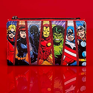Loungefly Avengers 60th Glow in The Dark Anniversary Wallet, Amazon Exclusive