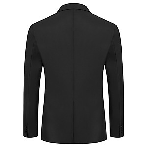 Lion Nardo Linen Blazer for Men Slim Fit Suit Jackets for Men Lightweight Blazer Jacket Men's Prom Suits Sports Coats Black
